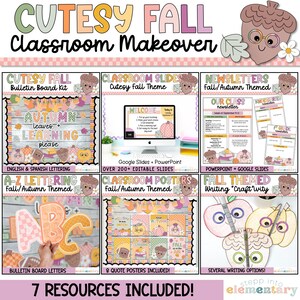 Cutesy Fall Classroom Makeover Bundle | Fall Classroom Decor Bundle ...