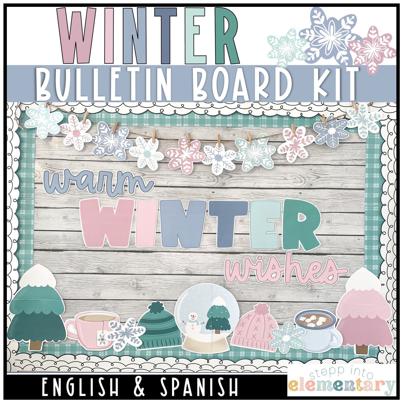 Winter Bulletin Board Kit January Bulletin Board - Etsy