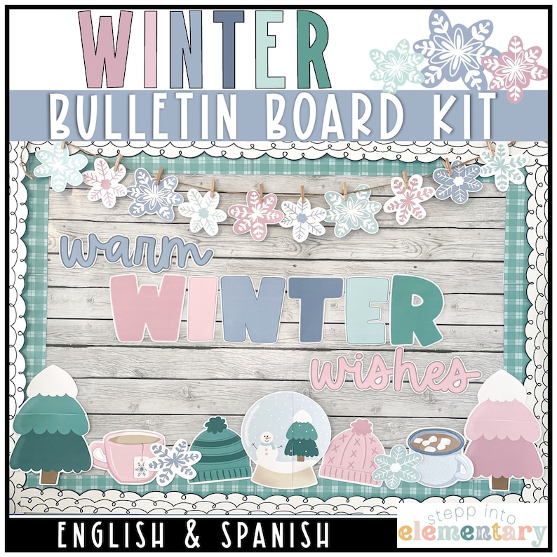 Winter Bulletin Board Kit January Bulletin Board - Etsy
