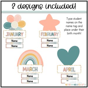 Dreamy Pastels Student Birthday Display | Student Birthdays | Bulletin ...