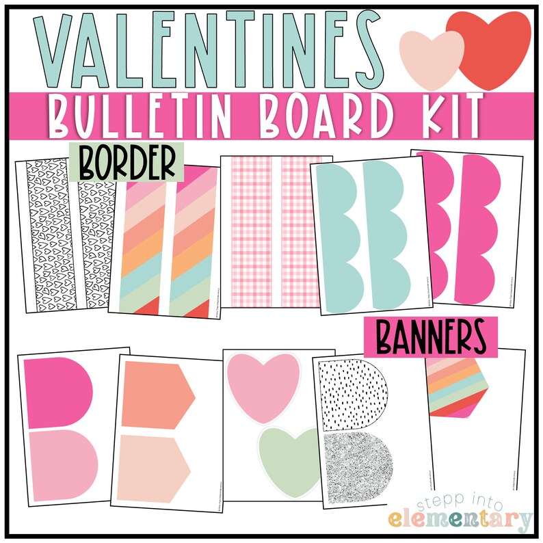 Valentines Bulletin Board Kit Valentine's Day - Etsy