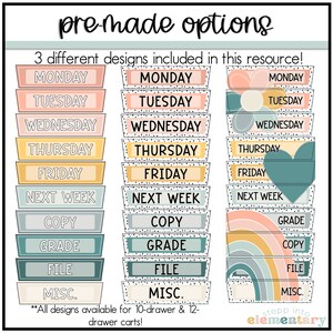 Dreamy Pastels Rolling Cart Labels | Teacher Cart | Classroom ...
