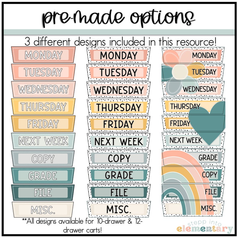 Pastel Rolling Cart Labels | Teacher Classroom Organization (editable ...