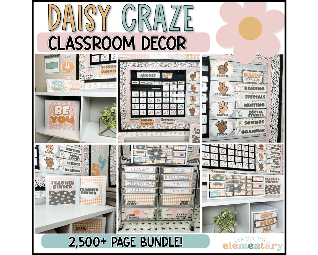 Daisy Craze Classroom Decor | Trendy + Modern Classroom Decor 2,500 ...