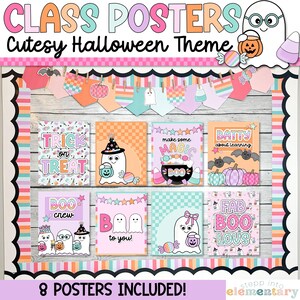 Halloween Classroom Posters Set | Cutesy Halloween Inspirational ...