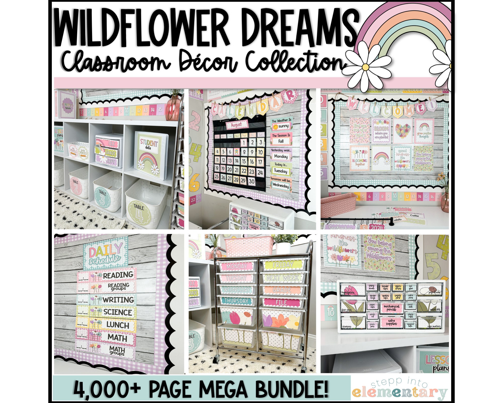 Wildflower Dreams Classroom Decor | 4,000+ Page Bundle (digital ...
