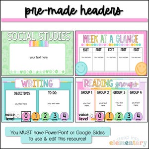 Bright Doodles Classroom Slides | Teacher Organization | Classroom ...