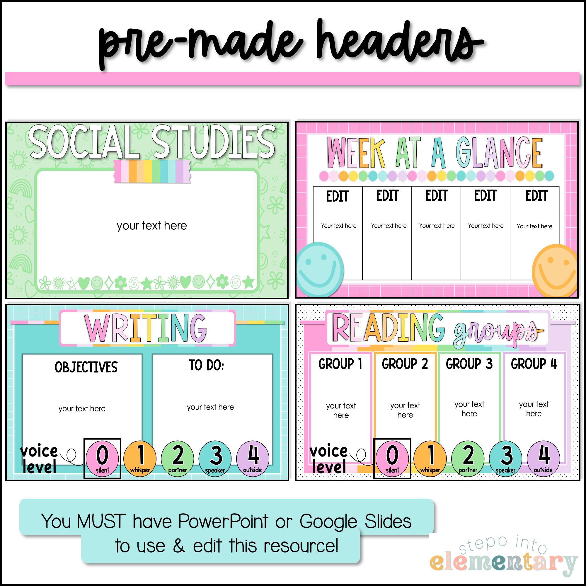 Bright Doodles Classroom Slides | Teacher Organization (google Slides ...