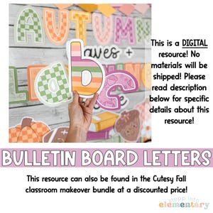 A-Z Bulletin Board Lettering | Fall Decor | Bulletin Board Decor ...