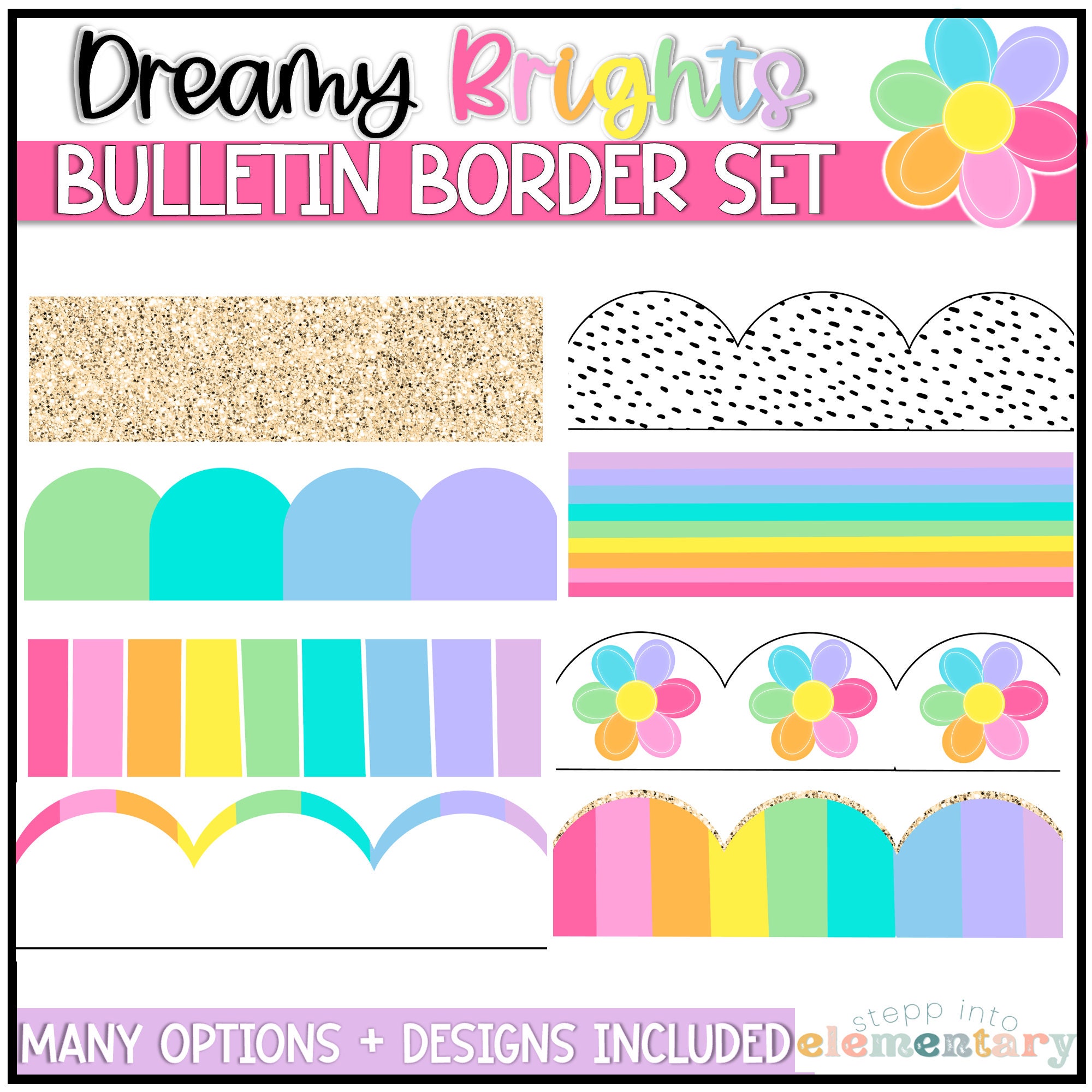 Dreamy Brights Bulletin Board Border Set | Classroom Decor (digital ...