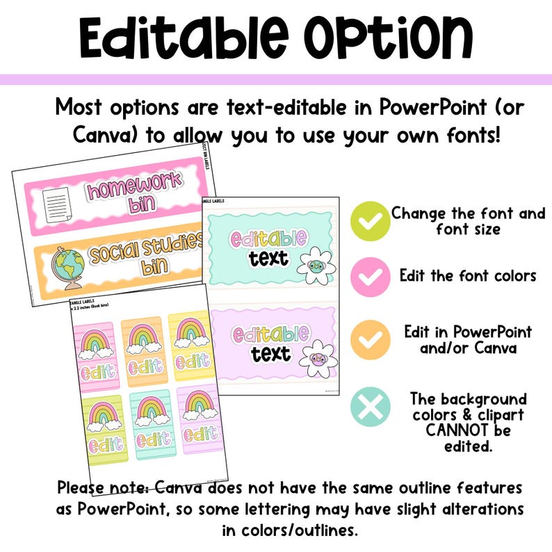 Cutesy Brights Classroom Labels Set | Teacher Organization | Pastel ...