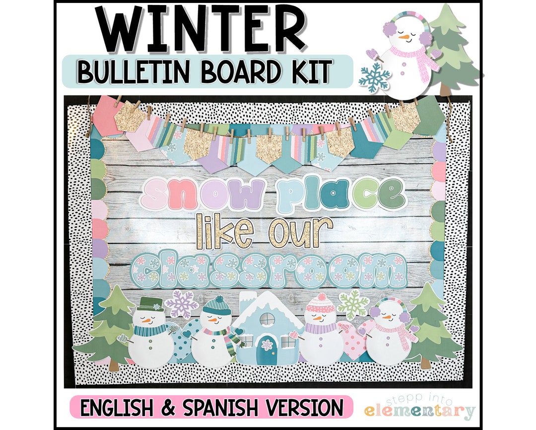 Winter Bulletin Board Kit | Trendy Winter Bulletin Board | Winter ...
