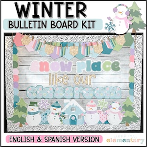 Winter Bulletin Board Kit | Trendy Winter Bulletin Board | Winter ...
