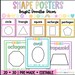 Bright Doodles Shape Posters | 2D 3D Classroom Decor (digital Download ...