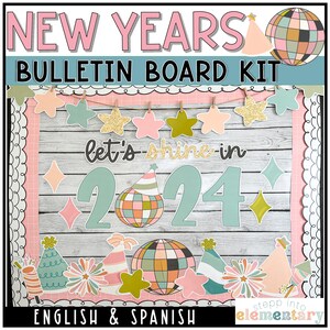 New Years Bulletin Board Kit | 2024 Edition | New Year Classroom Decor ...