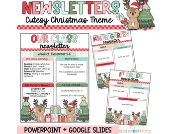 Christmas Editable Newsletters - Etsy Canada