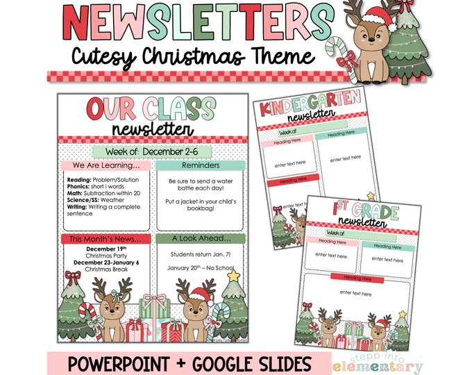 Christmas Editable Newsletters - Etsy Canada