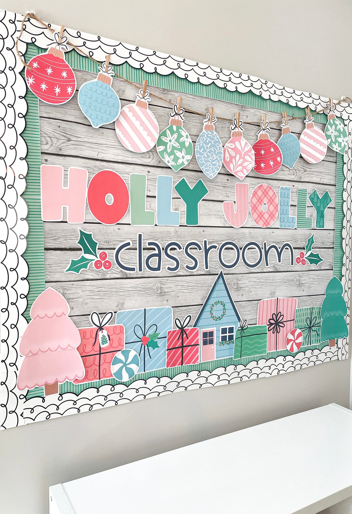 Christmas Bulletin Board Kit December Bulletin Board - Etsy