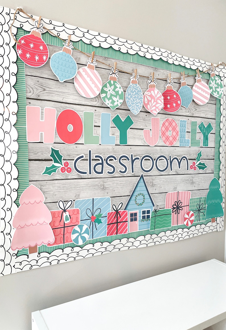 Christmas Bulletin Board Kit December Bulletin Board - Etsy