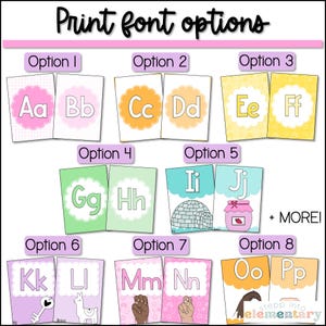 Bright Doodles Alphabet Posters | Print + Cursive Alphabet | Editable ...