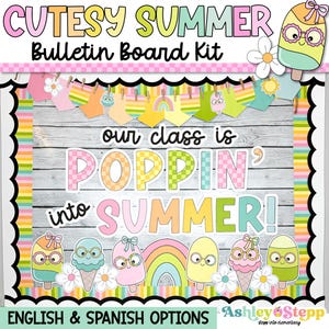 Cutesy Ice Cream Summer Bulletin Board Kit | Classroom Decor (digital ...