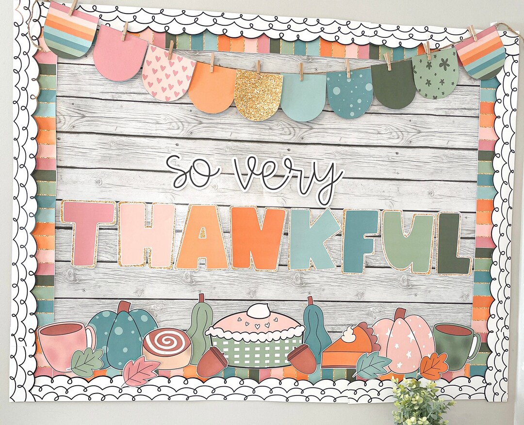 Thanksgiving Bulletin Board Kit & Student Activity November - Etsy