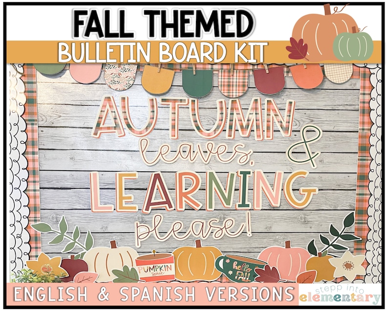Fall Bulletin Board Kit | Autumn Classroom Decor (digital PDF) - Etsy