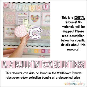 Wildflower Dreams Bulletin Board Letters | Classroom Decor (digital ...