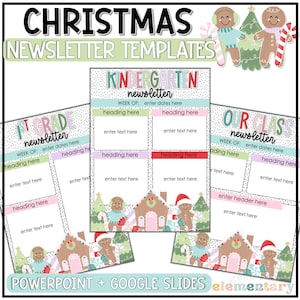 Christmas Classroom Newsletters | Trendy Christmas Newsletter Templates ...