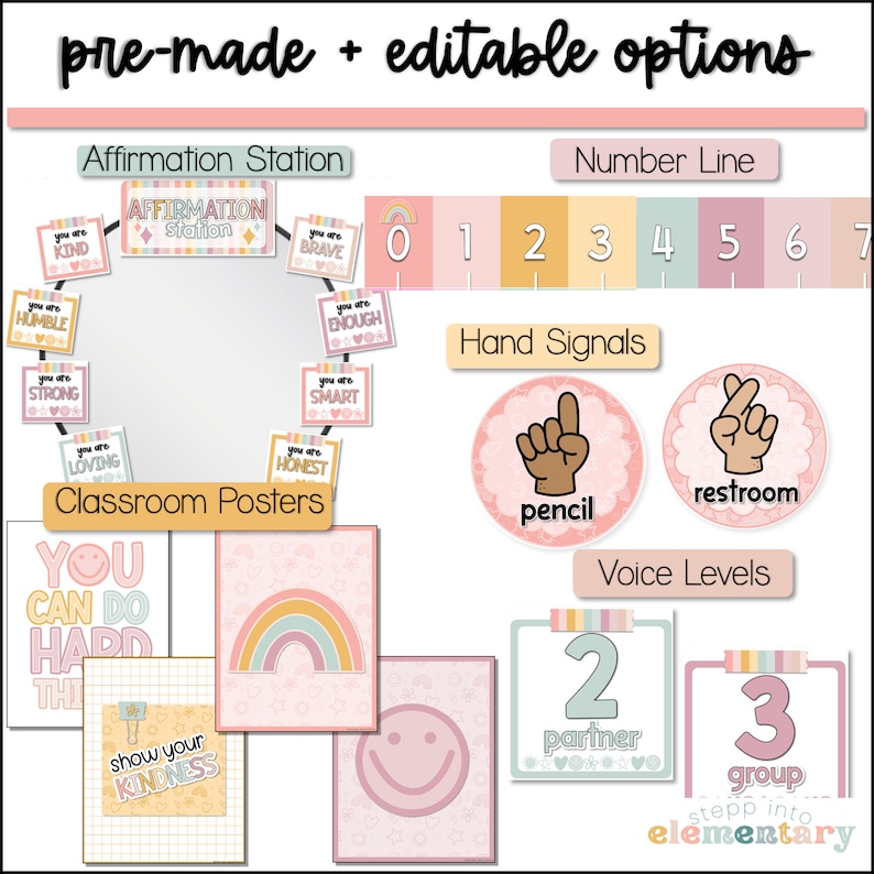 Pastel Doodles Classroom Decor | Trendy + Simple Classroom Decor 4,000 ...