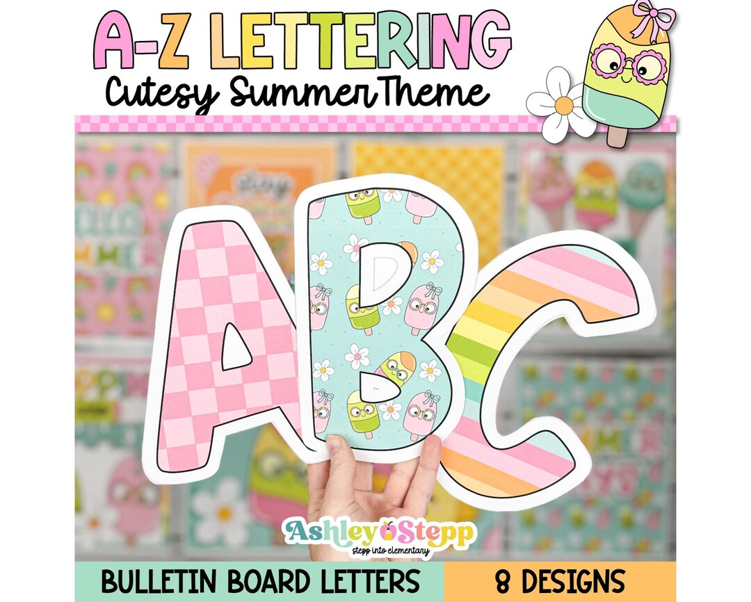 Summer Bulletin Board Letters | Ice Cream Theme Classroom Decor (PDF ...