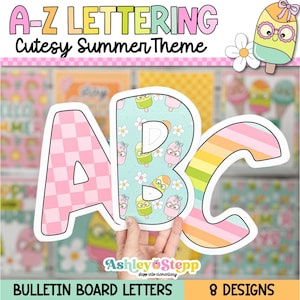 A-Z Bulletin Board Lettering | Summer Decor | Bulletin Board Decor ...
