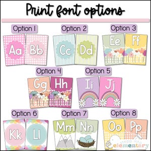 Wildflower Dreams Alphabet Posters | Print + Cursive Alphabet ...