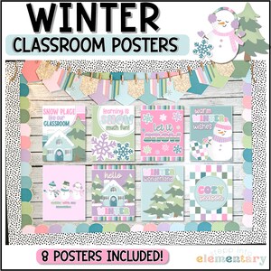 Winter Classroom Posters Set | Trendy Winter Decorations | Winter ...