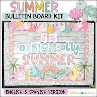 Summer Bulletin Board Kit | Trendy Summer Bulletin Board | May Decor ...