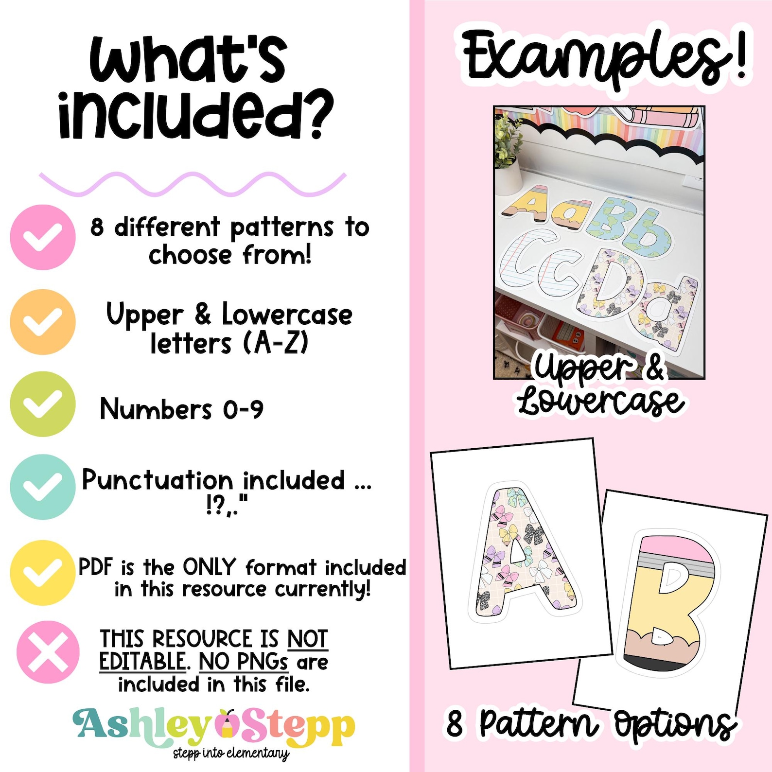 A-Z Bulletin Board Lettering | Back to School Decor | Bulletin Board ...