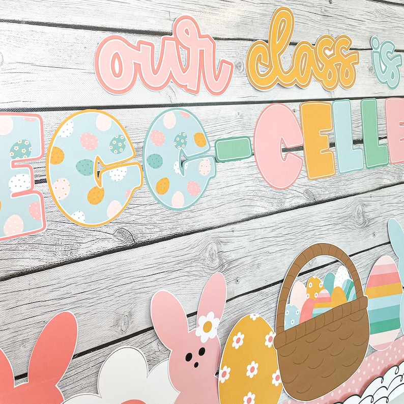 Easter Classroom Bulletin Board Kit | Spring Decor (digital PDF) - Etsy