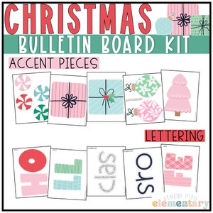 Christmas Bulletin Board Kit December Bulletin Board Christmas/holiday ...