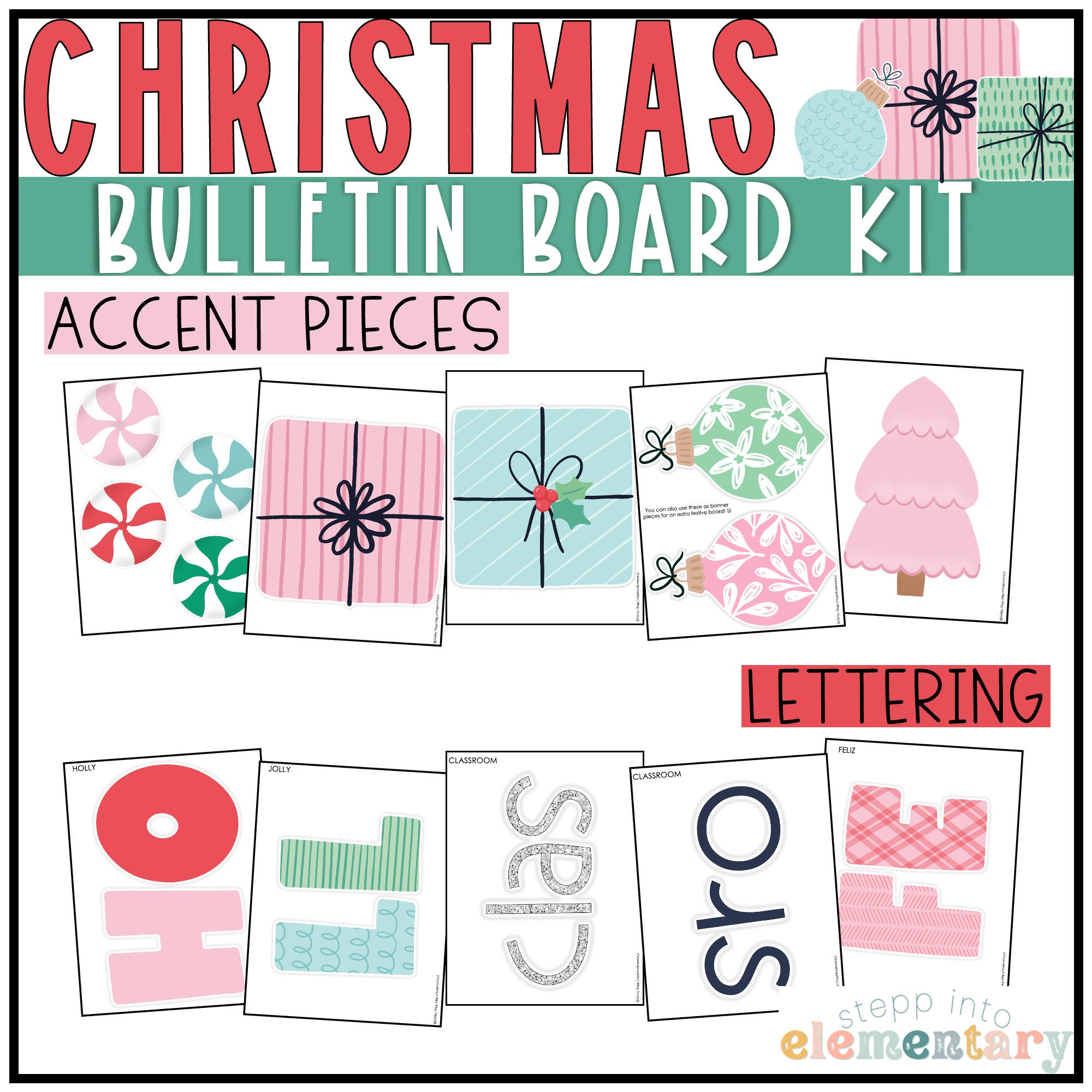 Christmas Bulletin Board Kit December Bulletin Board - Etsy
