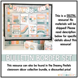Dreamy Pastels Bulletin Board Border Set | Pastel Classroom Decor ...