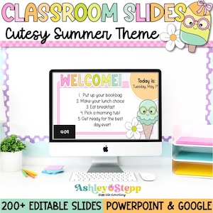 Summer Classroom Slides | Cutesy Summer Decor | Teacher Organization ...