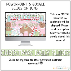 Christmas Classroom Slides | Gingerbread Theme (digital Download) - Etsy