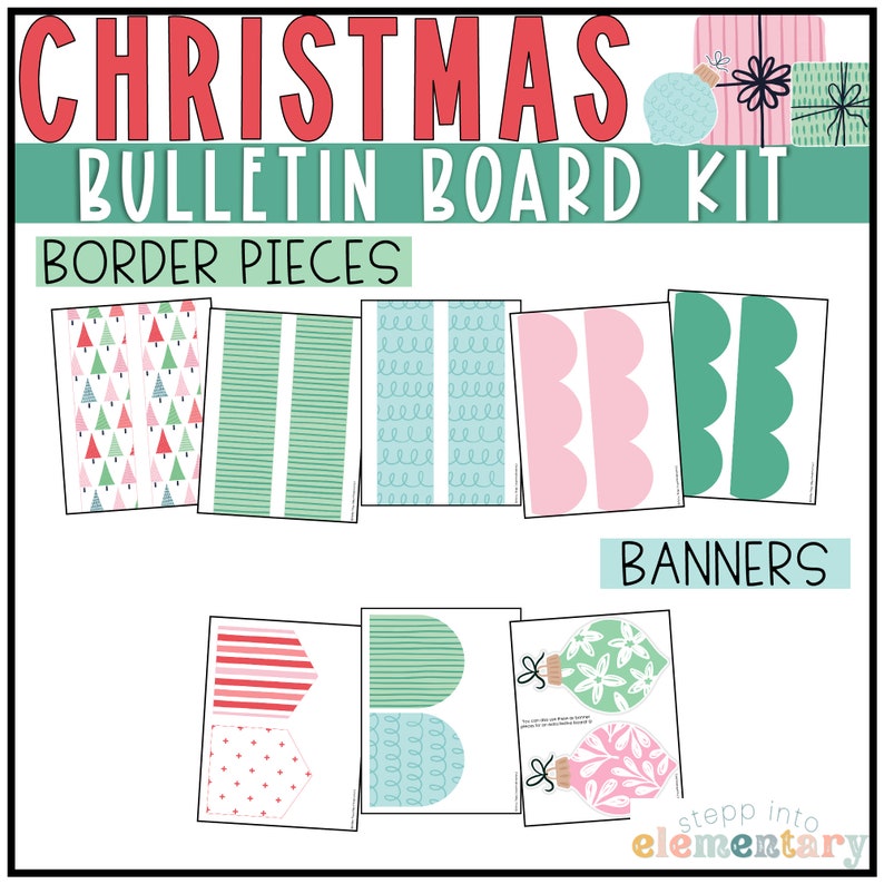 Christmas Bulletin Board Kit | December Bulletin Board | Christmas ...