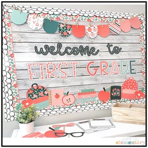 Back to School Bulletin Board Kit | Modern School Style | School Themed ...