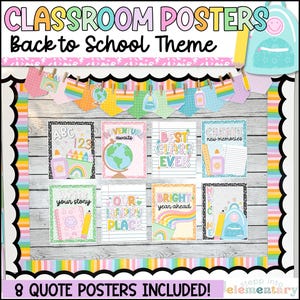 Back to School Classroom Posters Set | Back to School Inspirational ...