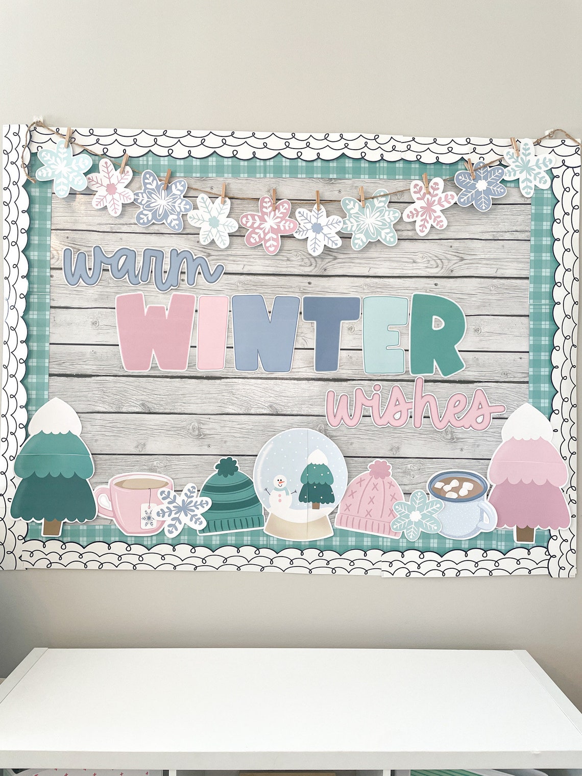 Winter Bulletin Board Kit January Bulletin Board - Etsy