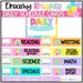 Dreamy Brights Daily Schedule Display & Cards Editable Trendy Bright ...