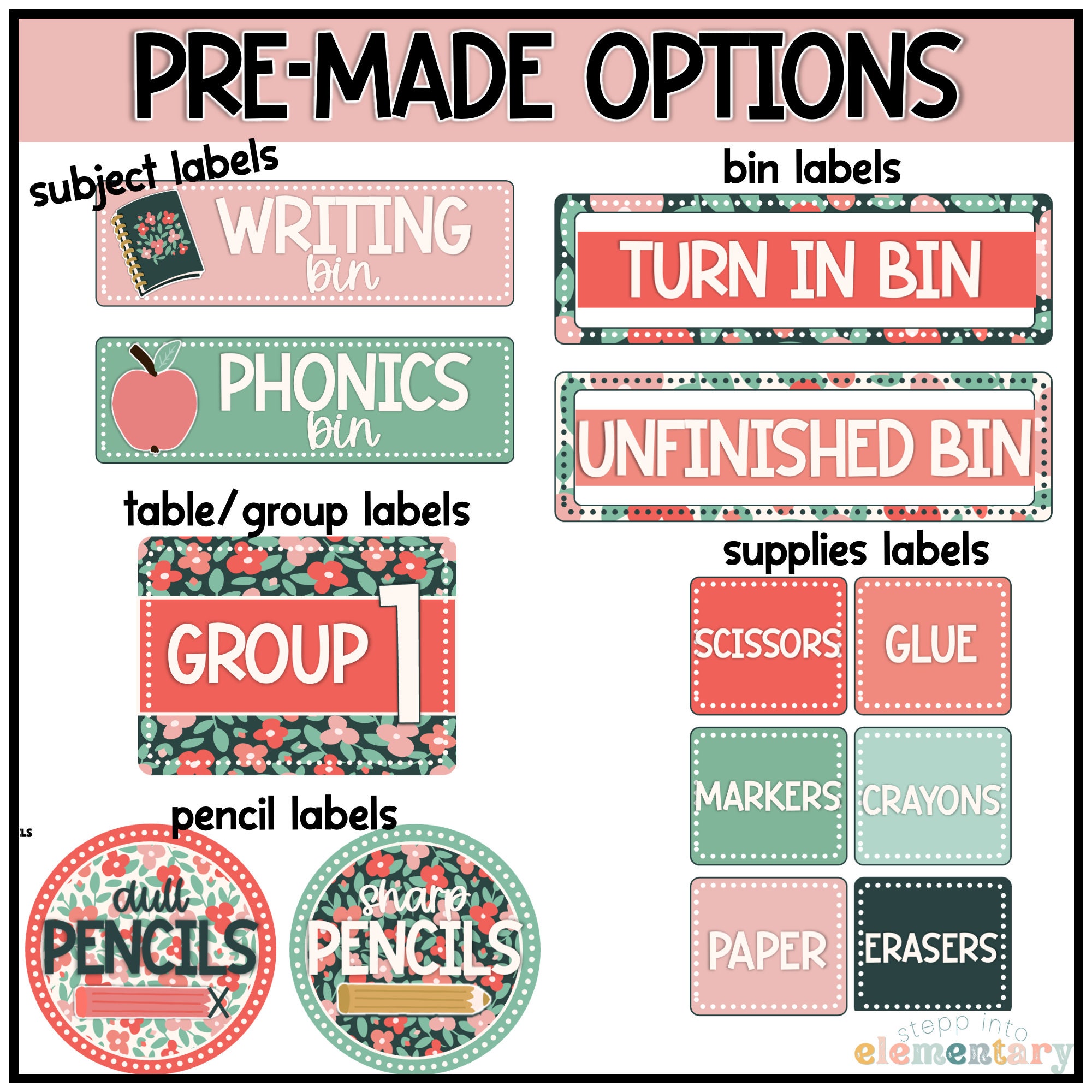 Modern School Style Editable Classroom Labels Editable - Etsy