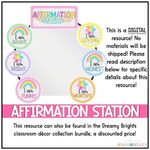 Dreamy Brights Affirmation Station | Student Affirmations | Editable ...