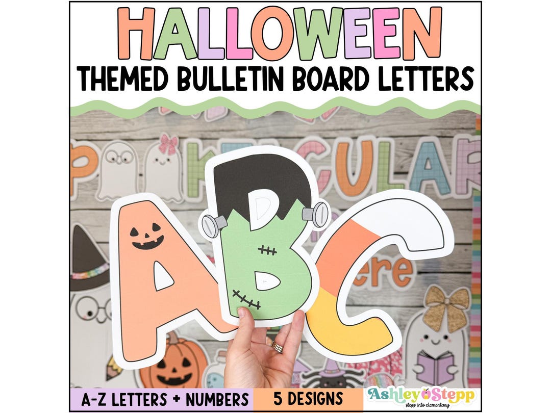 A-Z Bulletin Board Lettering | Halloween Decor | Bulletin Board Decor ...